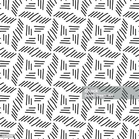 Abstract Black And White Seamless Pattern Vector Illustration