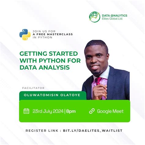 getting started with python for data analysis — daelites masterclass camanda academy