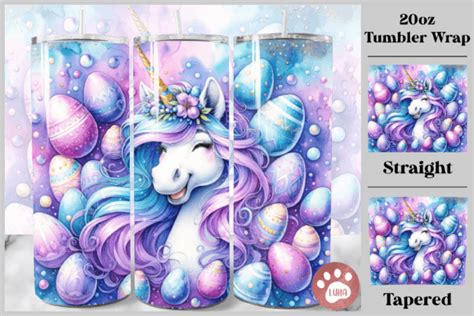 Unicorn Easter Tumbler Wrap Png Graphic By Luna Art Design · Creative