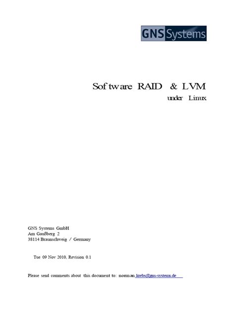 Lvm Raid Pdf Operating System Technology Computing