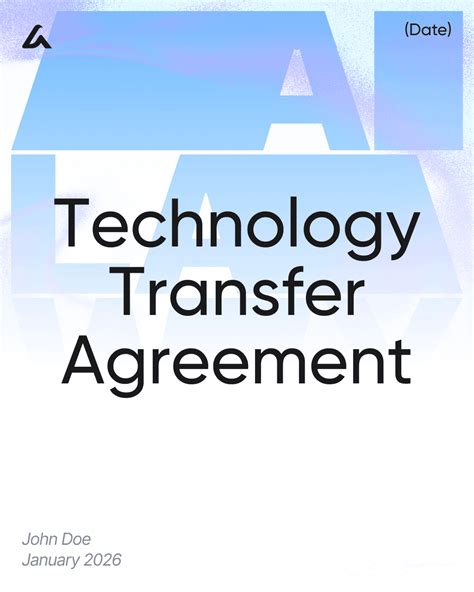 Free Technology Transfer Agreement Template By Ai Lawyer