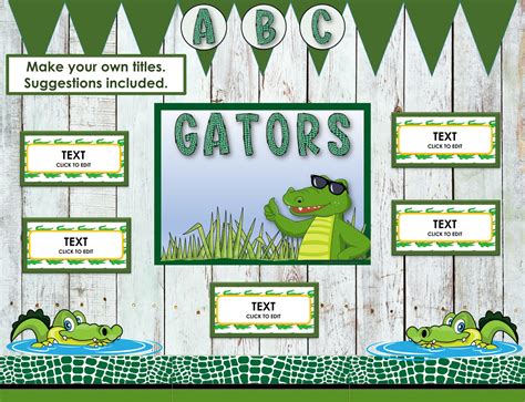 Classroom Decor Set Alligator Swamp Theme Made By Teachers