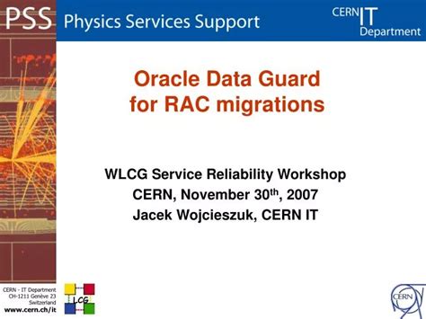 Ppt Oracle Data Guard For Rac Migrations Powerpoint Presentation