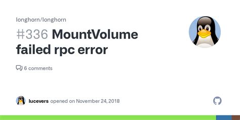 mountvolume failed rpc error · issue 336 · longhorn longhorn · github