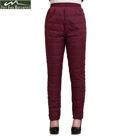 2017 Winter Women Duck Down Pants Trousers High Waist Outer Wear Female