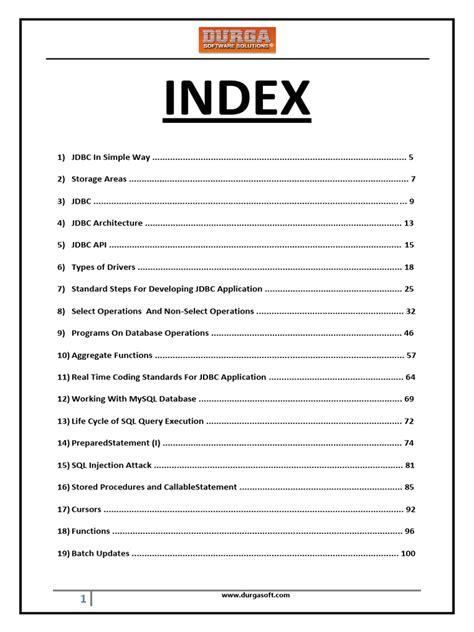 Jdbc Notes Durga Sir Pdf Information Technology Computing