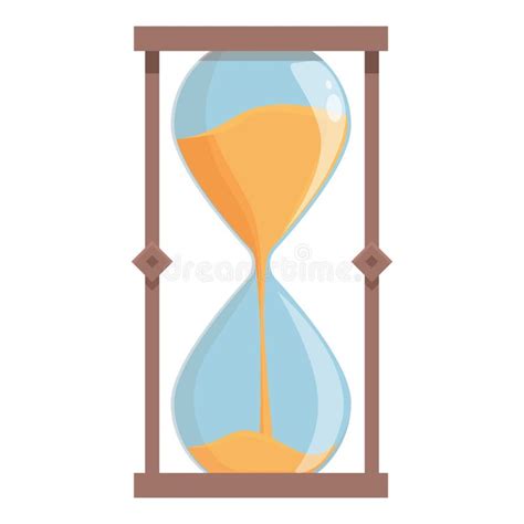 Number Sand Clock Icon Cartoon Vector Web Clock Stock Vector