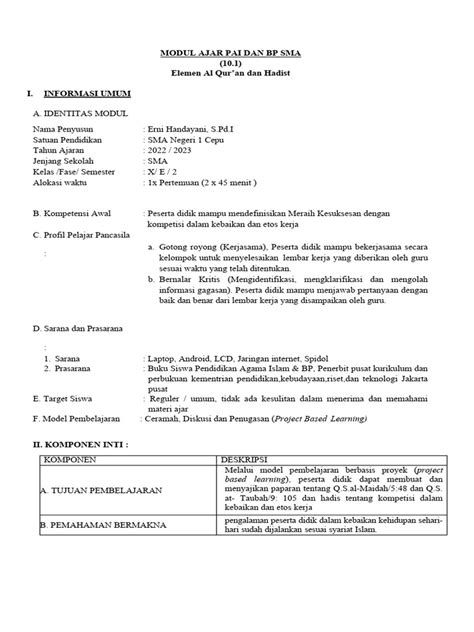 Modul Ajar Kumer Pdf