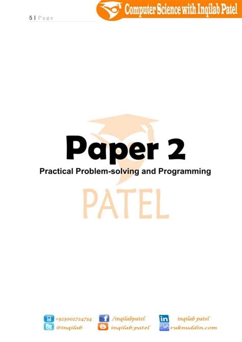 Igcse And O Level Computer Workbook For P2 By Inqilab Patel Pdf Programming Languages Computing