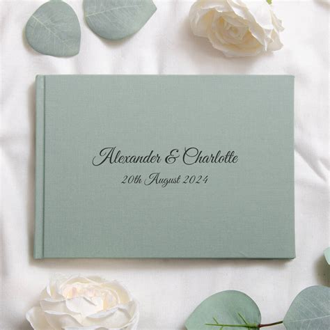Personalised Wedding Linen Guest Book Script By Stag Design