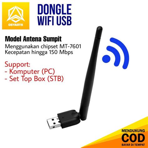 Jual Dongle Wireless Mt 7601 Usb Wifi Adapter Bisa Untuk Stb Antena Sumpit 150mbps 802 11n