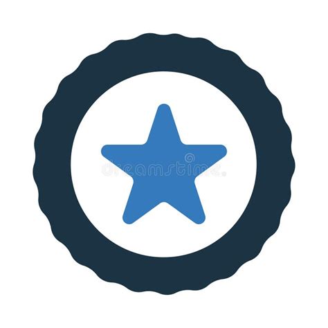 Badge Star Badge Rank Badge Star Rank Badge Icon Stock Vector