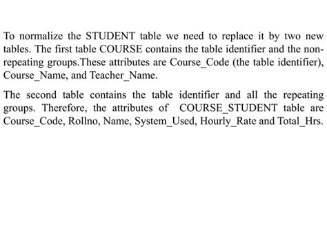 Normalization Of Data Base Ppt