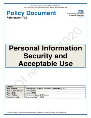 Fillable Online Policy Document Template Fax Email Print PdfFiller