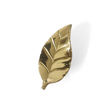 Brass Forged Leaf Cabinet Knobs