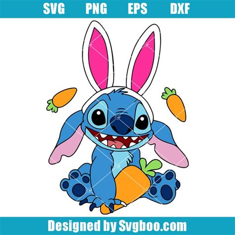 Stitch Carrots Happy Easter Svg Cute Stitch Svg Easter Svg Easter
