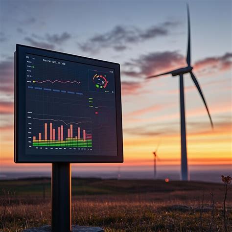 Premium Photo Visual Of A Wind Turbine Monitoring System Displaying Realtime Performance Data