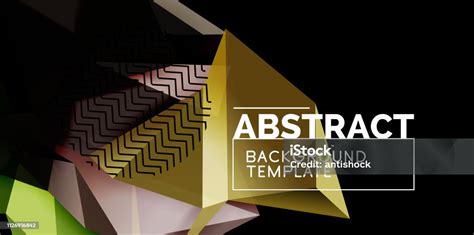 벡터 삼각형 3d 도형 배경 현대 포스터 디자인 결정체에 대한 스톡 벡터 아트 및 기타 이미지 결정체 깨끗한 깨짐