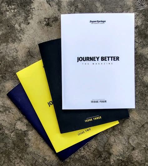 These Are Top Drawer Magazines Loaded With Awesome “journey Better”stories Gerry Lamberti