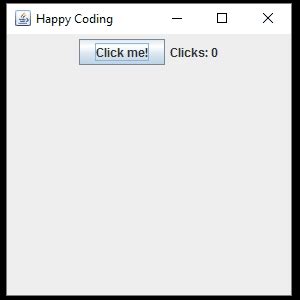 Java Swing Button Action Decoration Examples