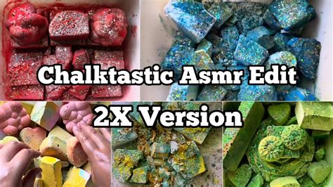 Chalktastic Asmr Edit💌 2x Version💘 Soft And Crunchy Dyed Gym Chalk🎨