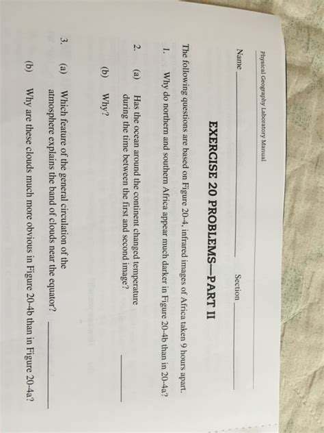 Solved Physical Geography Laboratory Manual Name Section