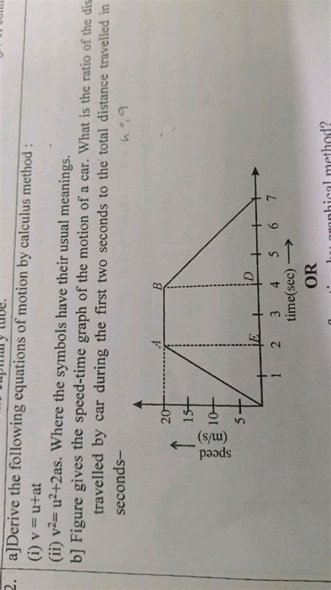 2 A]derive The Following Equations Of Motion By Calculus Method I V