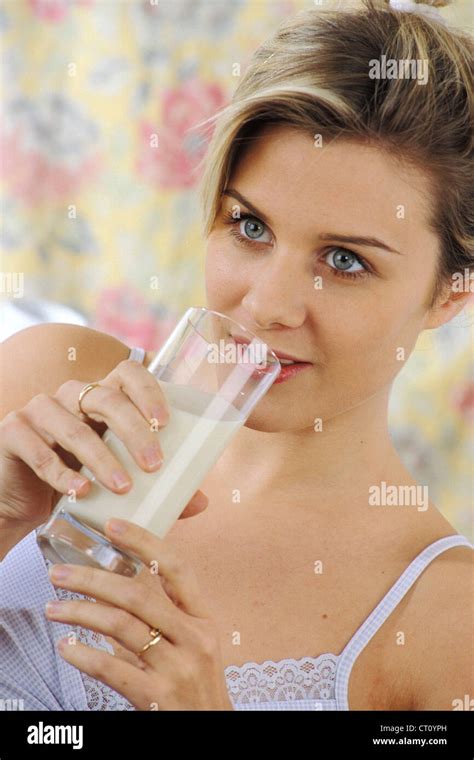 WOMAN DAIRY PRODUCT Stock Photo Alamy