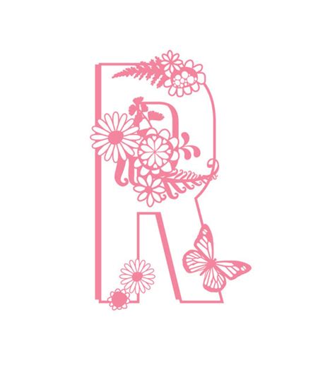 Letter R Cutting File Svg Pdf Png Cricut Silhouette Cutting Machines Etsy