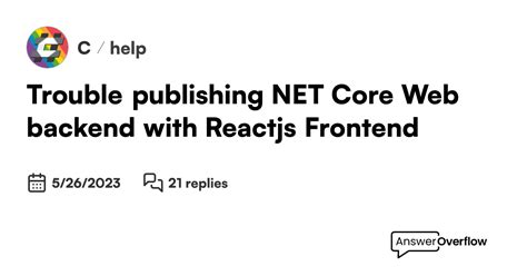 Trouble Publishing Net Core Web Backend With Reactjs Frontend C