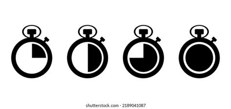 Set Timer Stopwatch Icons Kitchen Timer Stock Vector Royalty Free 2189041087 Shutterstock