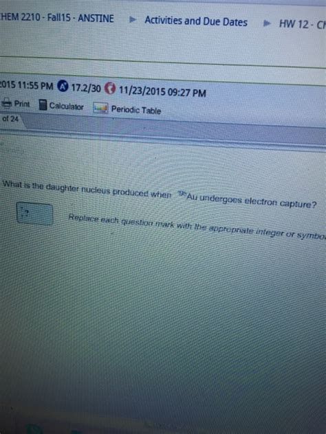 Solved What Is The Daughter Nucleus Nuclide Produced When