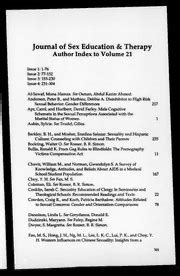 Download Journal Of Sex Education And Therapy Vol Index Pdf
