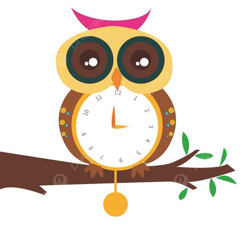 Cartoon Owls Vector Design Images Owl Cartoon Vector Clock Timepiece