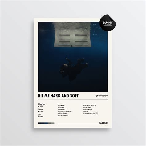 Billie Eilish Hit Me Hard And Soft Album Cover Poster Sunny Designs Posters