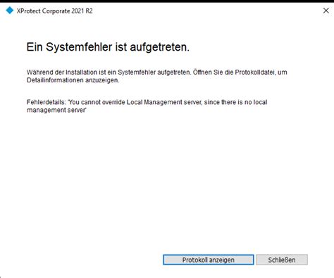 Reinstalling Xprotect Vms Fails With Error Invalidoperationexception