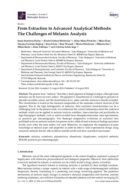 Pdf From Extraction To Advanced Analytical Methods The Challenges Of