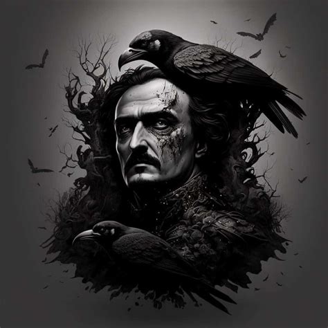 Download Edgar Allan Poe Ravens Gothic Artwork Wallpaper