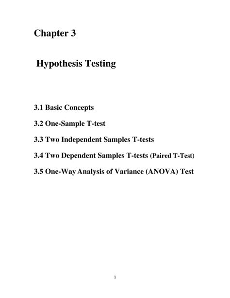 PDF Chapter 3 Hypothesis Testing