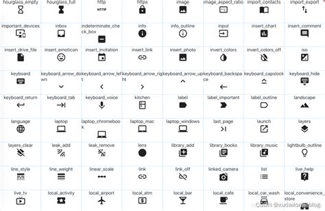 Flutter系统icon图标【全系列】flutter Icons Csdn博客