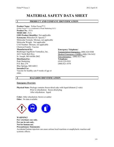 Ppt Material Safety Data Sheet Phosphoric Acid Phosphoric 55 Off