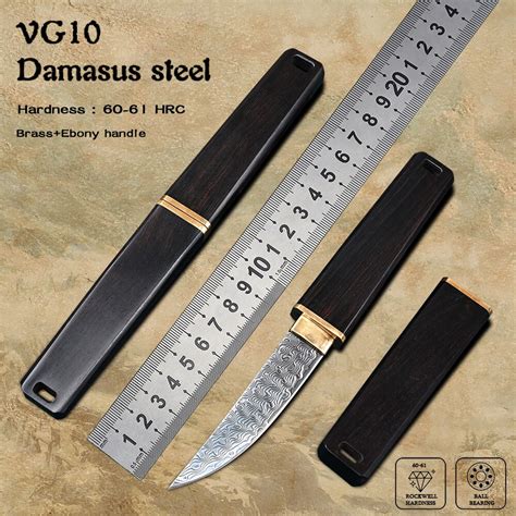 다마스커스 강철 소재 나무 손잡이 고정 블레이드 나이프 야외 생존 손 도구 유틸리티 전술 사냥 칼 Aliexpress