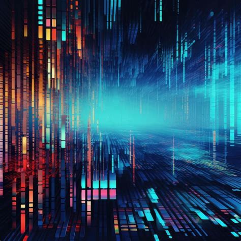 Premium Photo Abstract Glitch Futuristic And Technology Driven Pattern