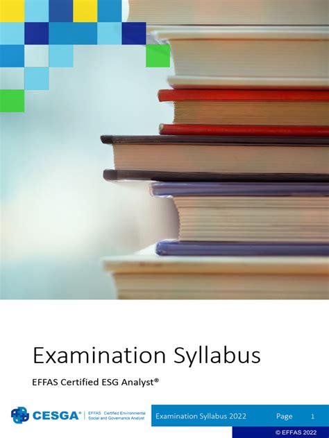 Cesga 31 Examination Syllabus Pdf Valuation Finance Financial Services