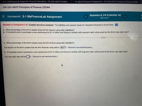 Solved 11 Mylab Finance All Assignments Fin 320 X4017