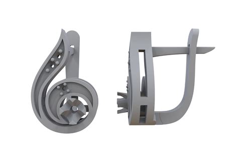 Gold Earrings 3d Model 3 Max Fbx Free3d