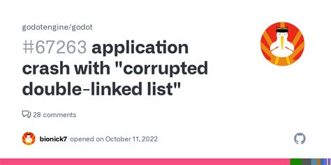 Application Crash With Corrupted Double Linked List · Issue 67263