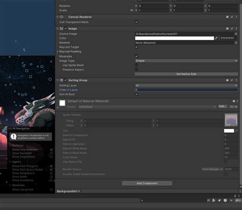 Particle System Will Not Render Over Image Component Unity Engine