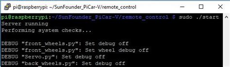 Remote Control SunFounder PiCar V Documentation