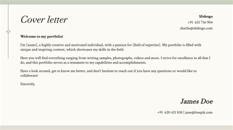 Elegant Portfolio With Introduction Presentation